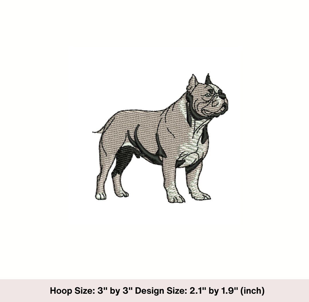 American XL Bully Embroidery Design, Dog Lovers Embroider Digital ...