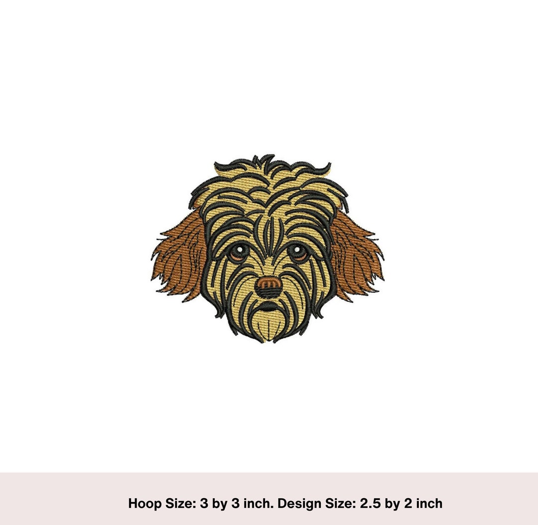 Cockapoo Embroidery Design, Machine Embrodiery Design Dog Embroidery ...