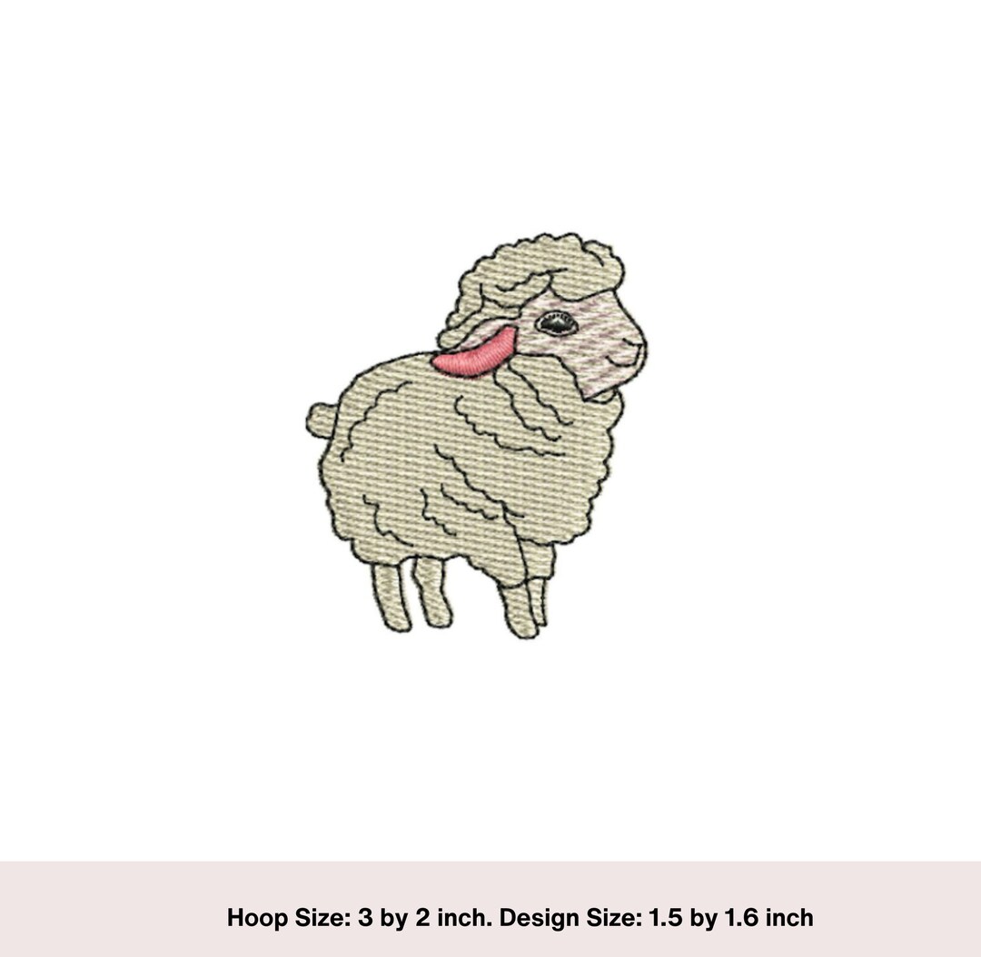 Small Baby Sheep Machine Embroidery Design, Small Baby Lamb Embroidery ...