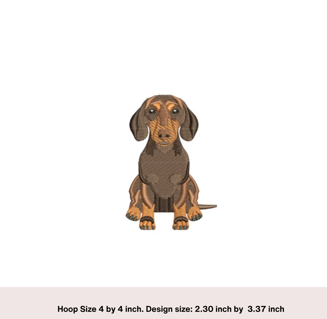 Dachshund Dog Embroidery Design, Sausage Dog Embroidery Design. Machine ...