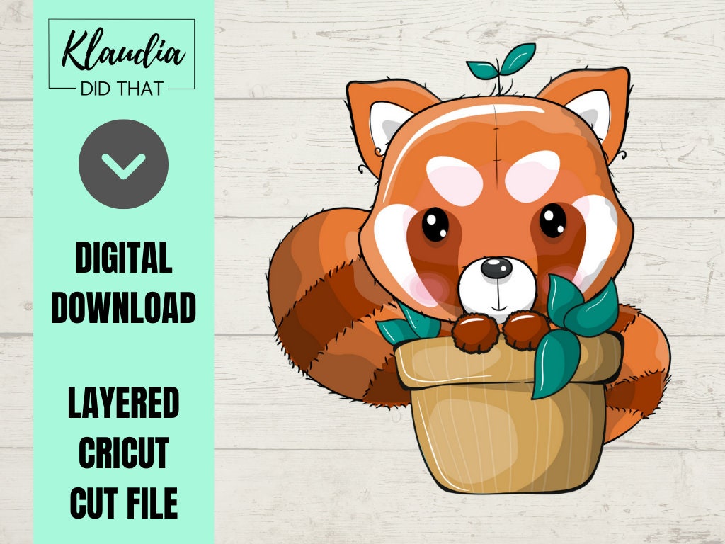 16 Cute Red PANDA SVG Nice Cartoon Pet PNG for Silhouette - Etsy