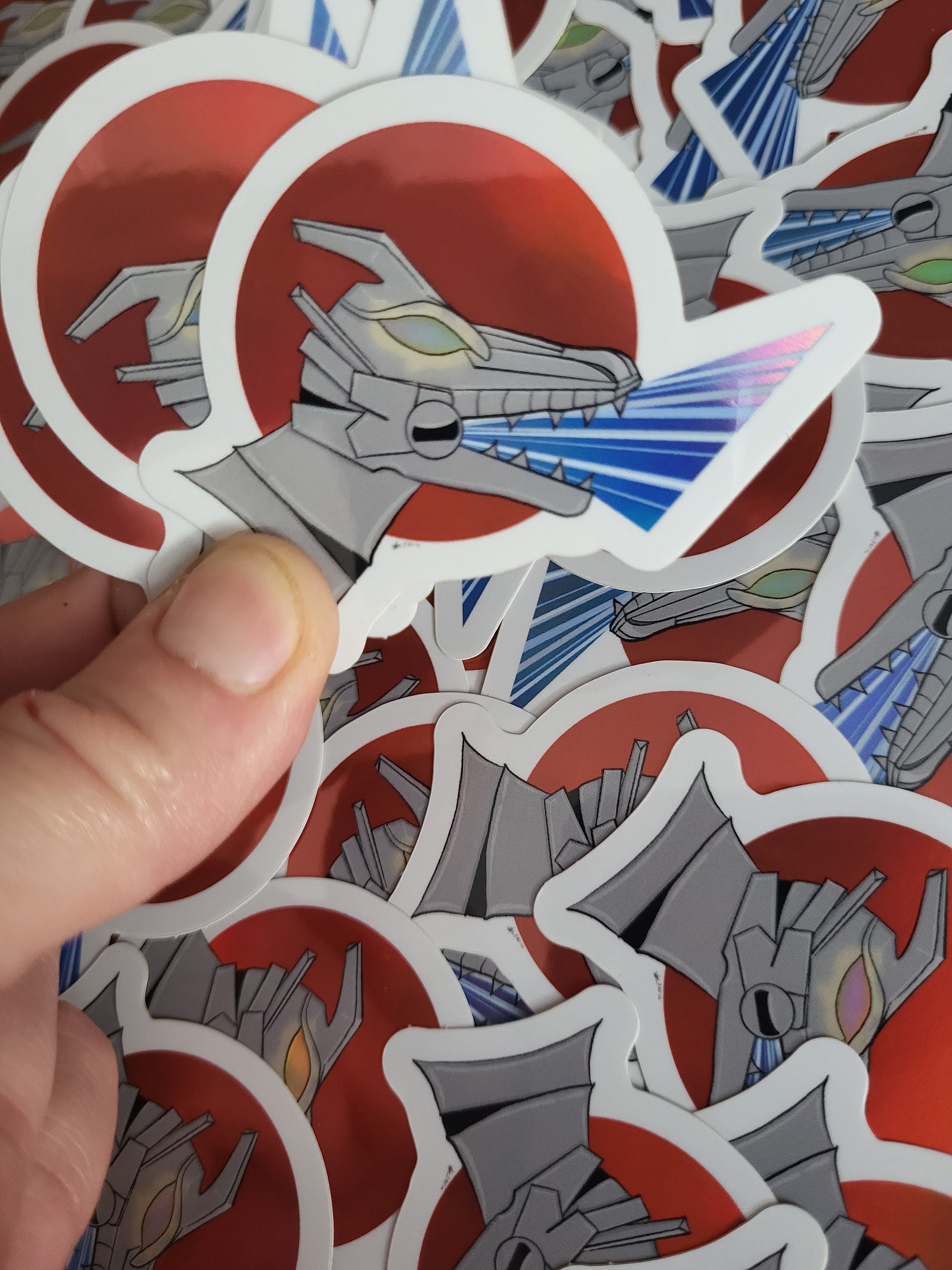 Mecha Godzilla Holographic Sticker - Etsy