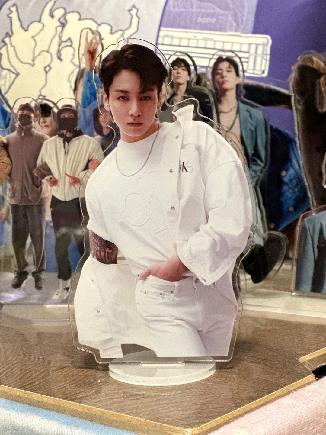 BTS Jungkook Calvin Klein 2nd Edition White Denim Acrylic Standee - Etsy