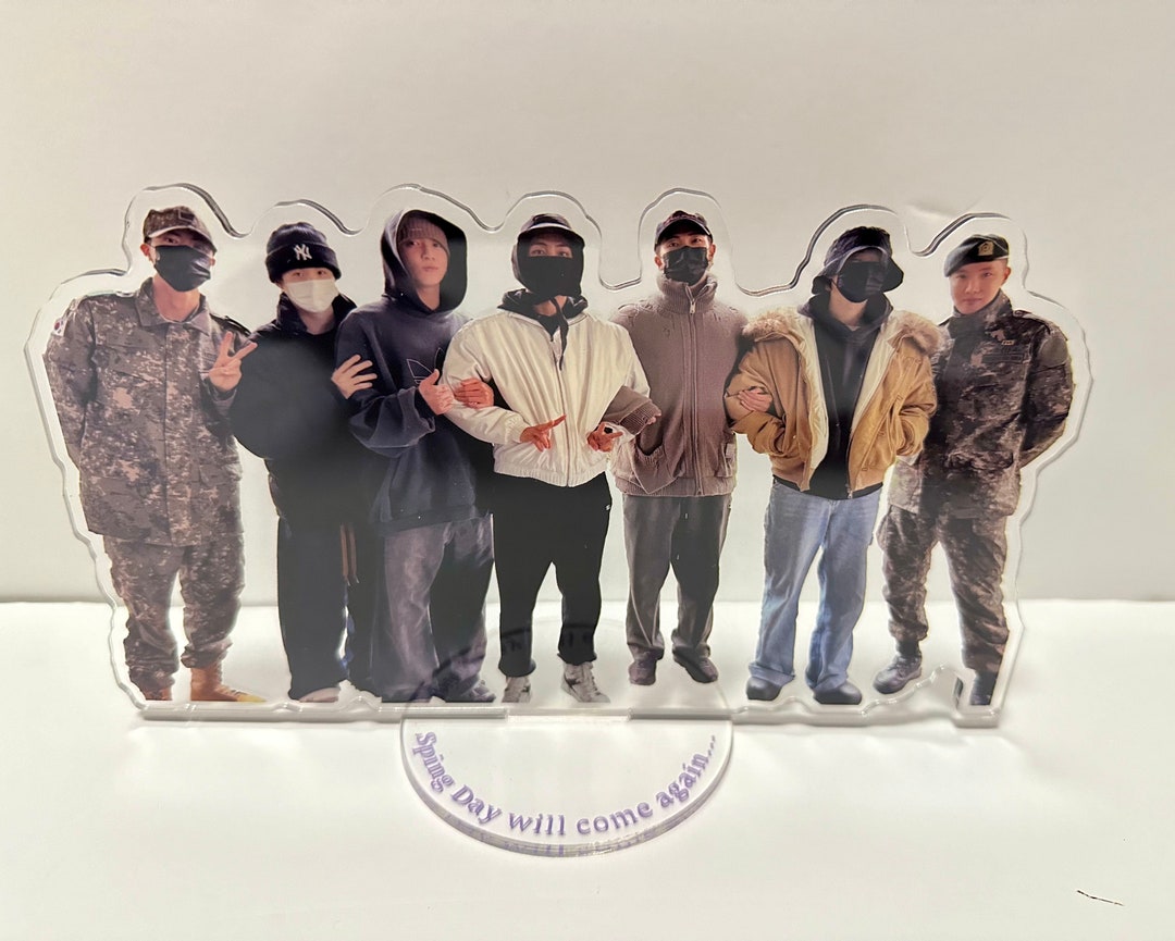 BTS Last OT7 Group Photo Acrylic Standee (military Service Picture) - Etsy