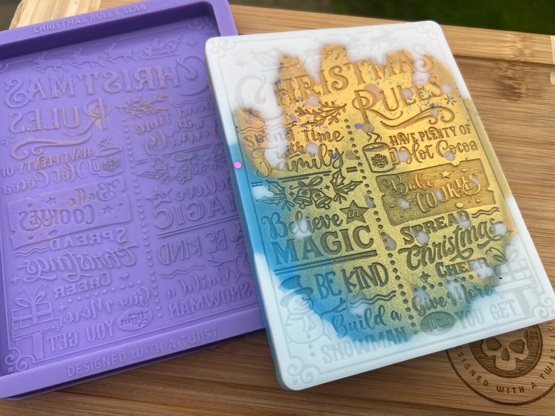 Christmas Rules Mini Slab Silicone Mold for Wax. Christmas Wax Melt ...
