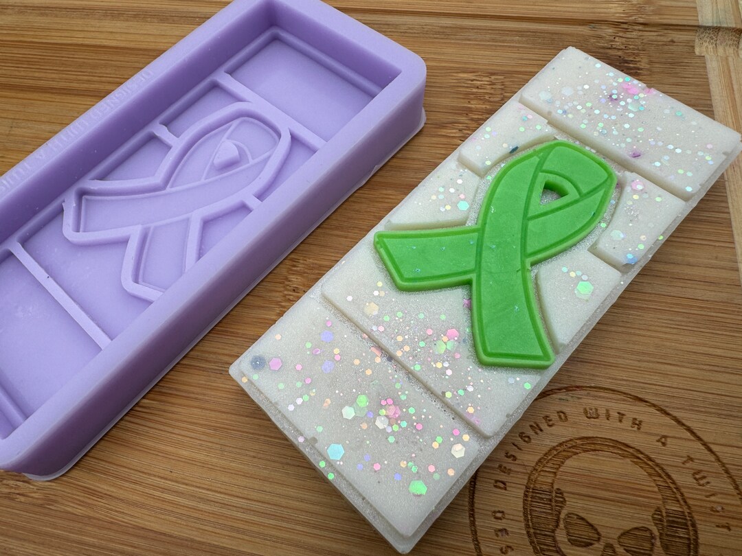 Silicone Mold Awareness Ribbon Snapbar Silicone Mould for Wax, Resin ...