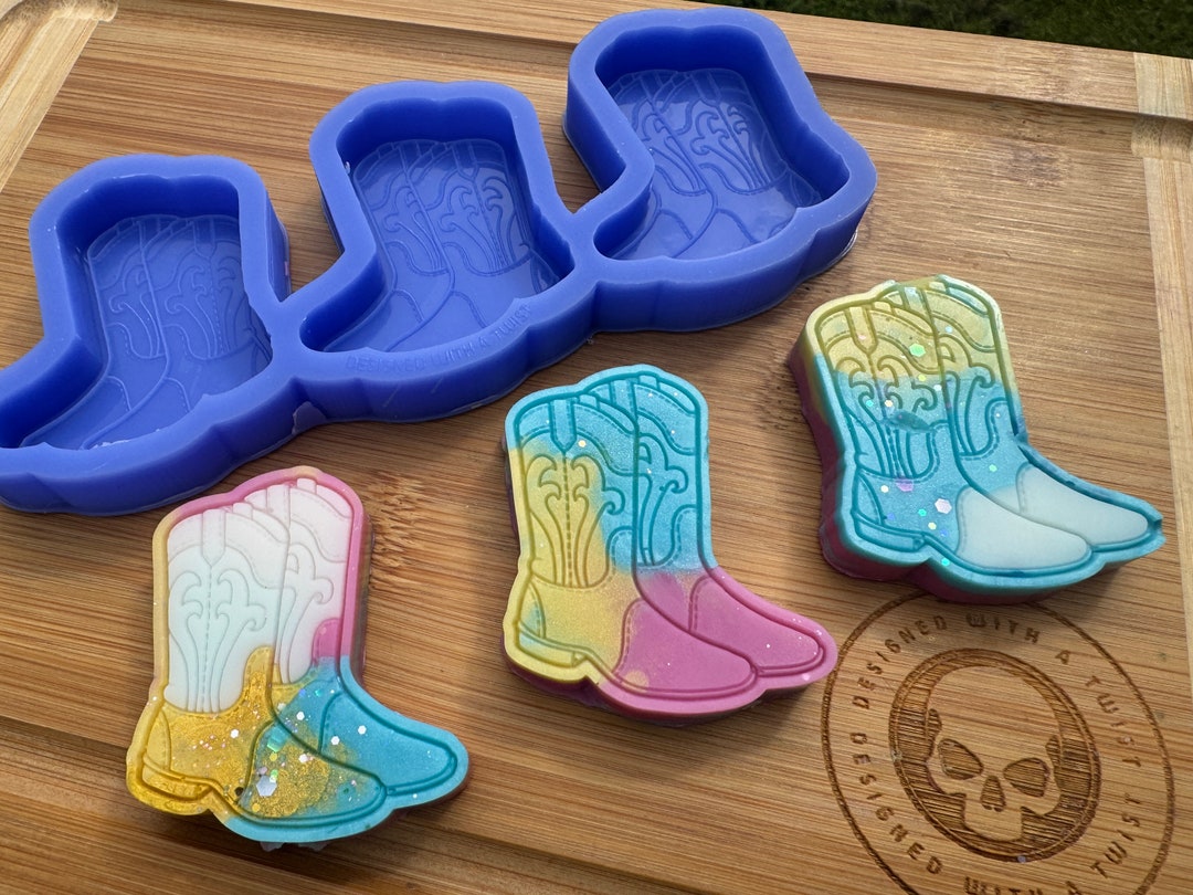 Cowboy Boots Silicone Mould for Wax Melts, Resin, Clay, Fondant ...