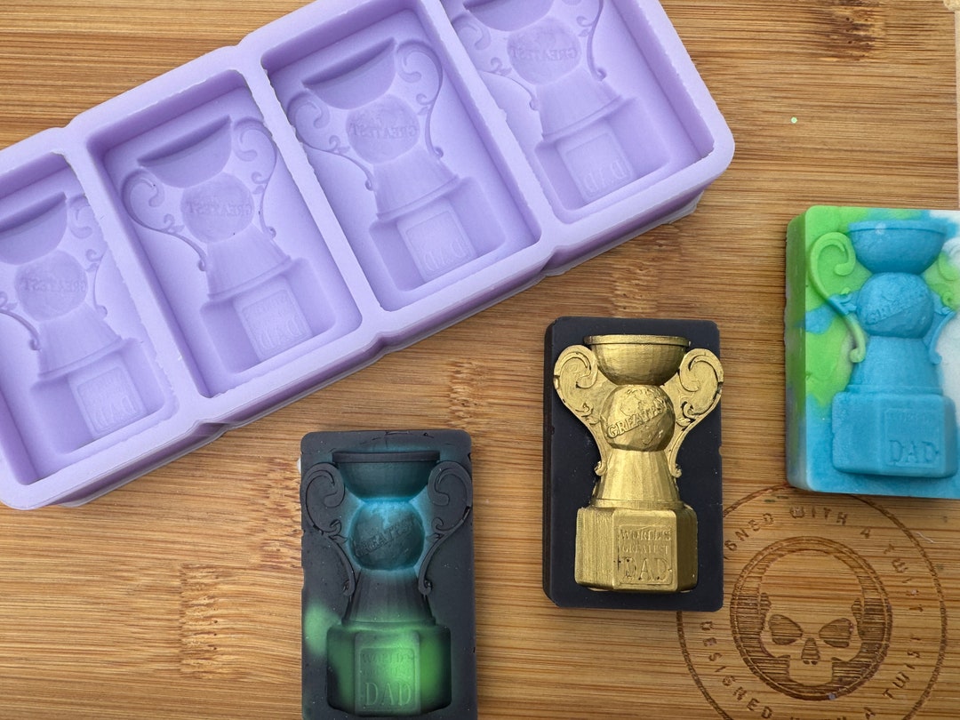 Greatest Dad Trophy Hoba Silicone Mould for Wax, Resin, Clay, Fondant ...