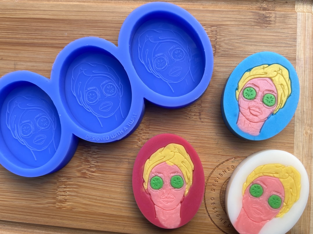 Face Mask Silicone Mould for Wax, Resin, Clay, Fondant, Chocolate ...