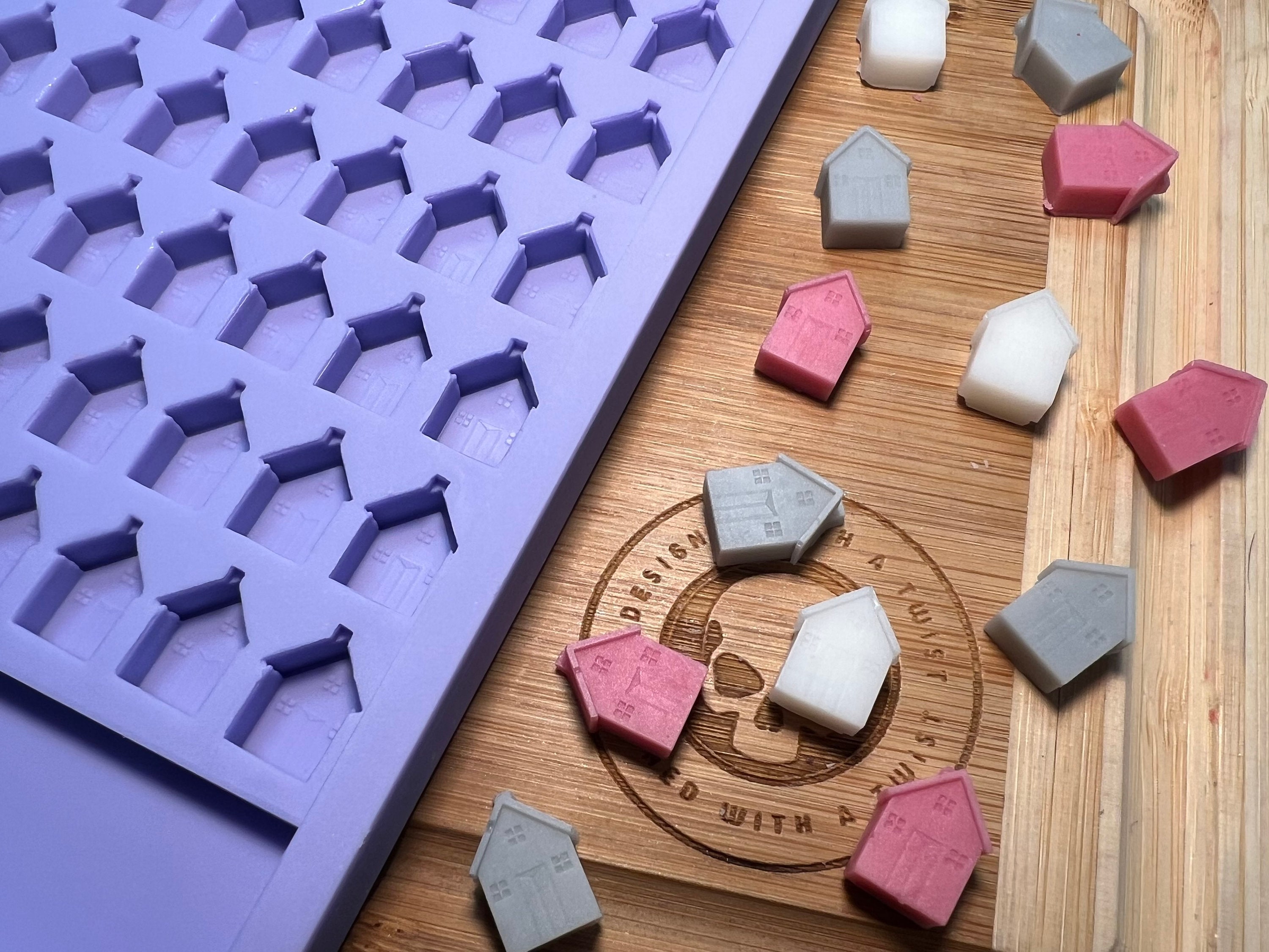 3d House Scrape N Scoop Wax Tray Silicone Mould. House Wax Melt Mould ...