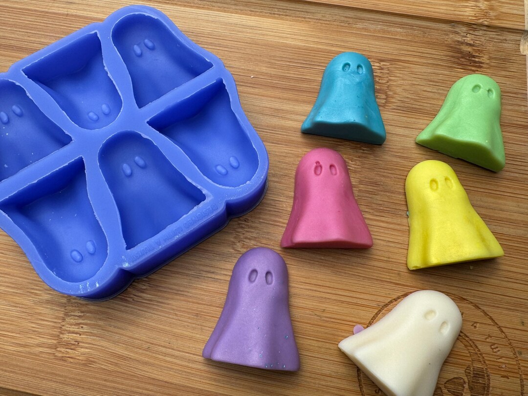 Mini Ghosts Silicone Mould for Wax, Resin, Clay, Fondant, Chocolate ...