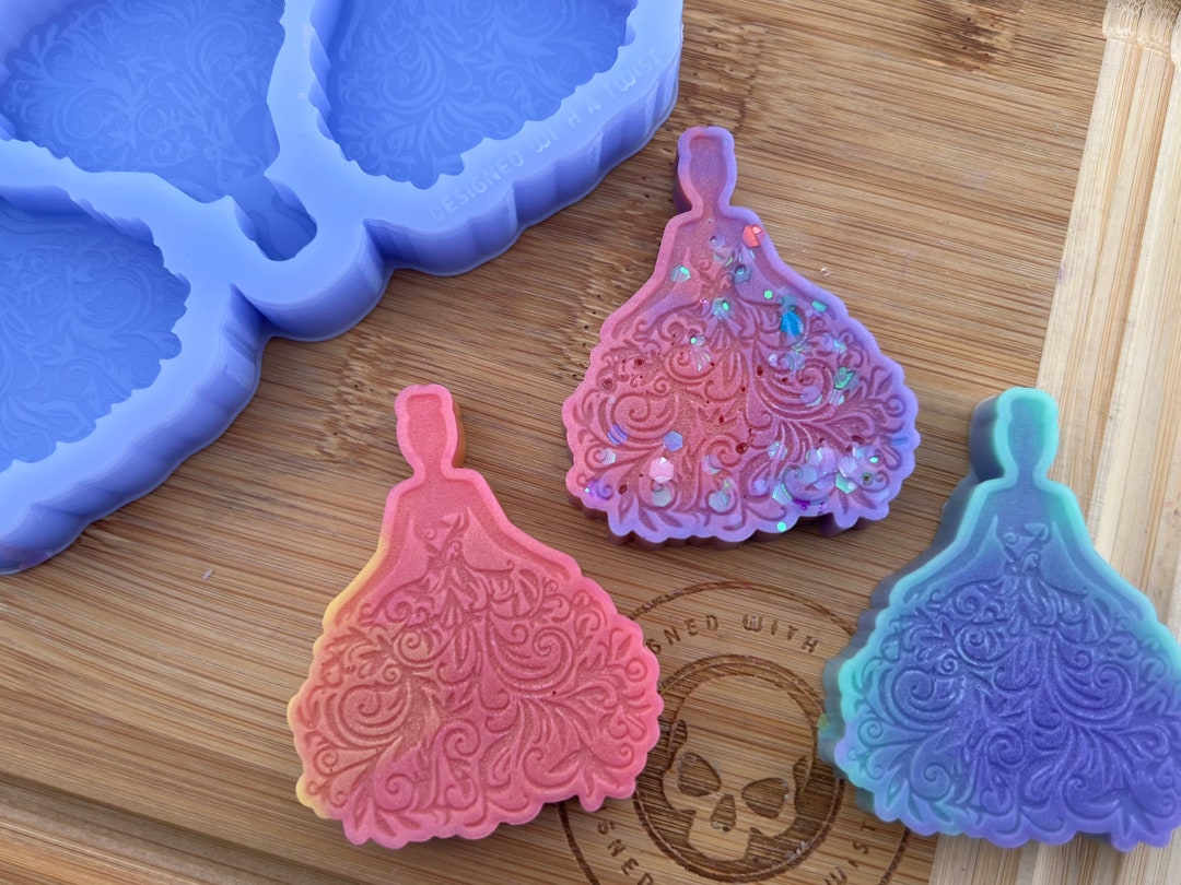 Princess Wax Melt Silicone Mold. Princess Dress Silicone Mould. Resin ...