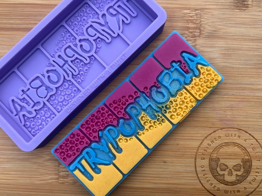 Trypophobia Snapbar Silicone Mold for Wax and Soap. Hole Snapbar Wax ...