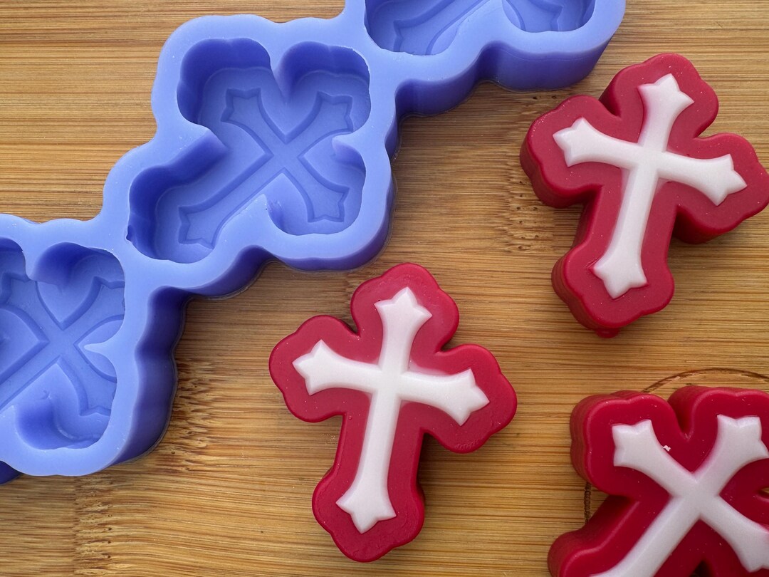 3D Cross Silicone Mould for Wax, Resin, Clay, Fondant, Chocolate ...