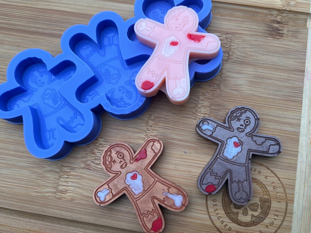 Zombie Gingerbread Man Wax Melt Silicone Mold for Wax. Gingerbread Wax ...