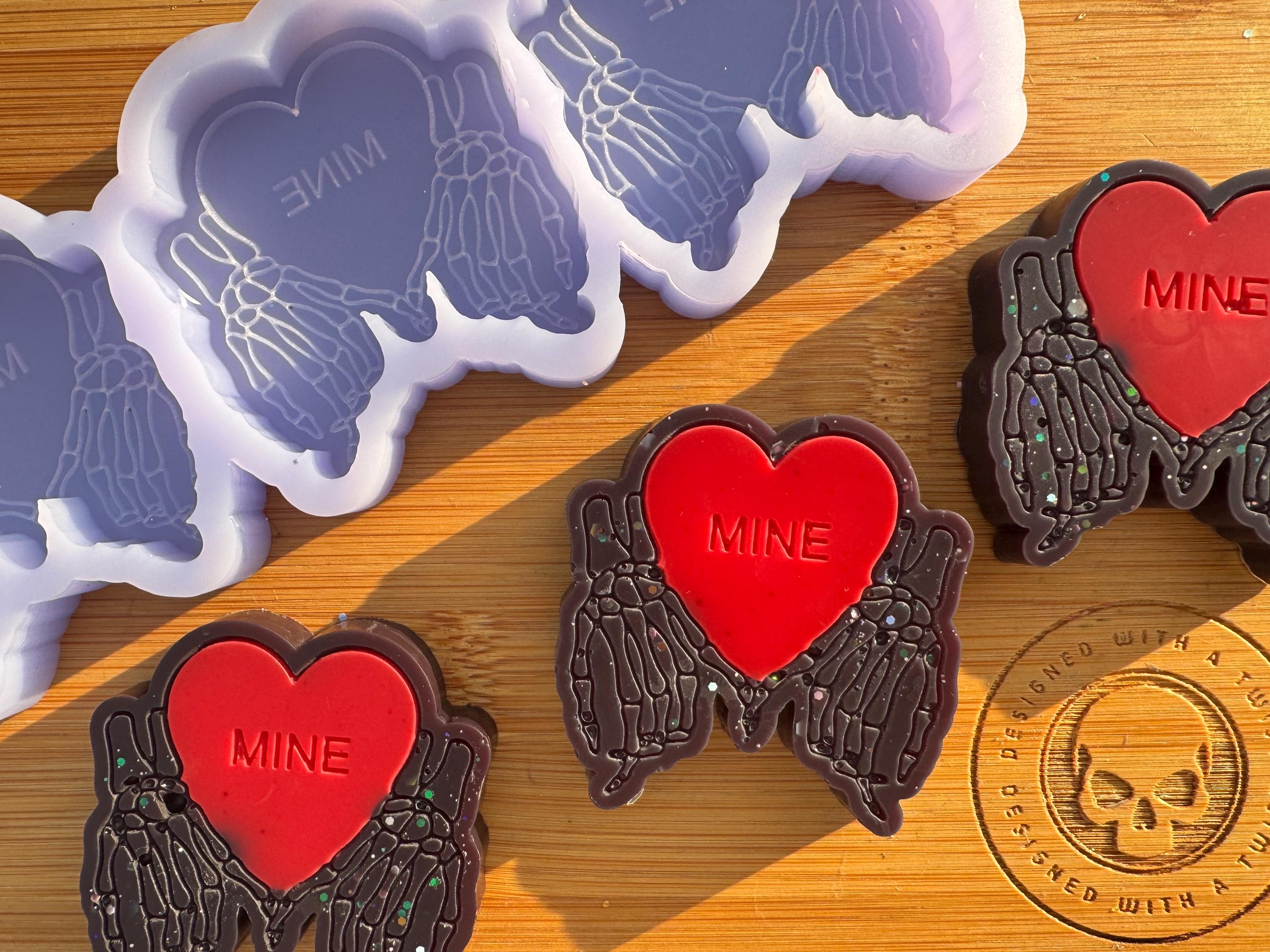 Mine Skeleton Heart Silicone Mould for Wax, Resin, Clay, Fondant ...