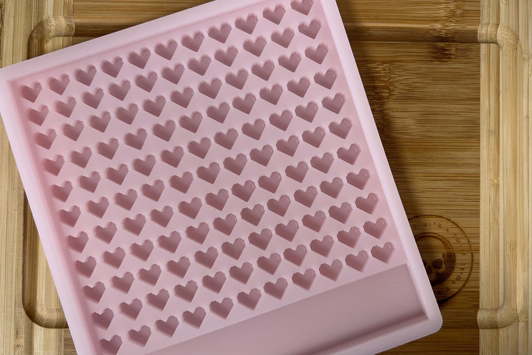 Pixel Heart Scrape N Scoop Wax Tray Silicone Mould. Heart Wax Melt ...