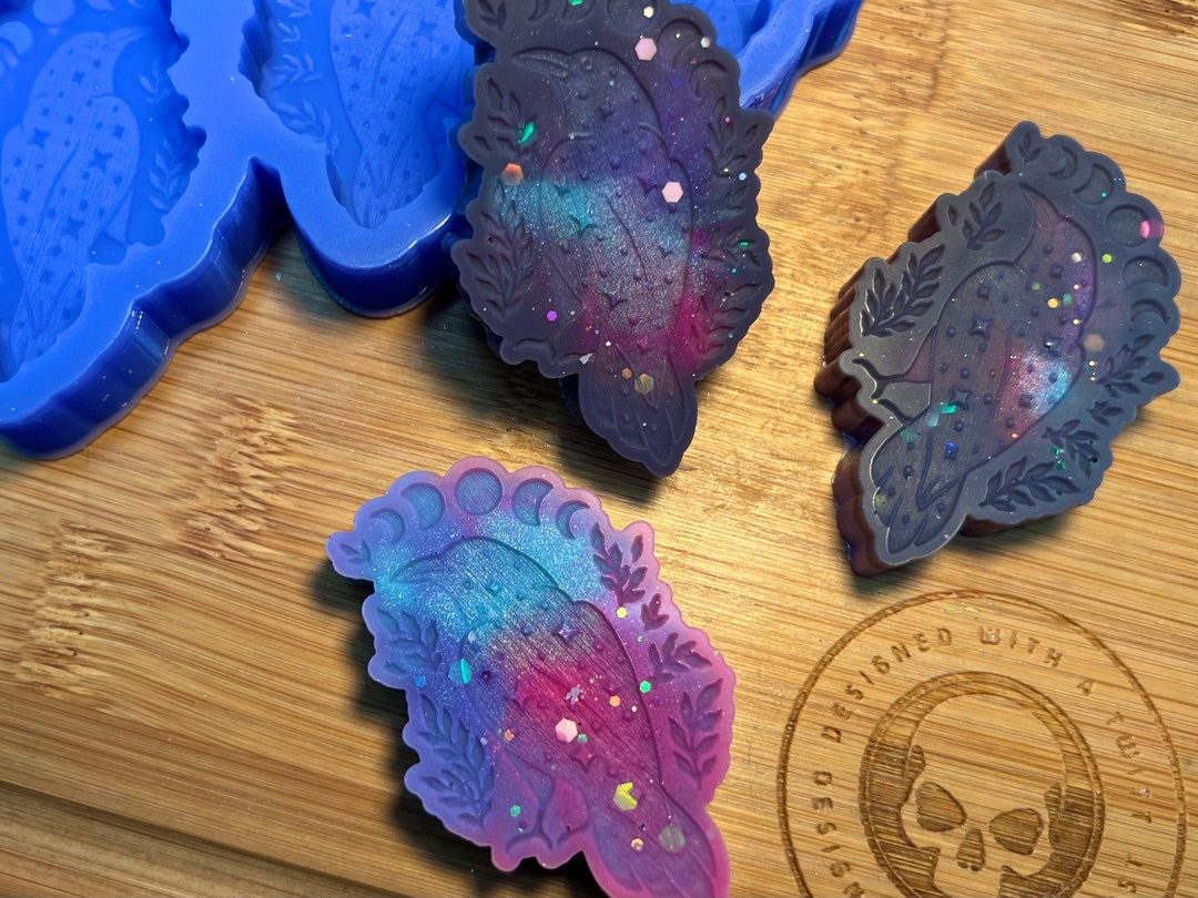 Moon Raven Silicone Mold for Wax. Celestial Wax Melt Silicone Mould. - Etsy