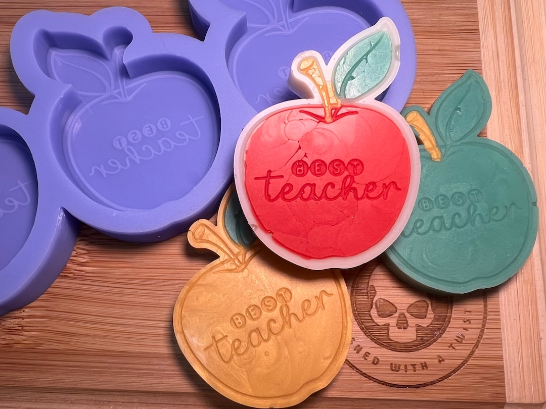 Best Teacher Apple Silicone Mold for Wax. Teacher Wax Melt Silicone ...