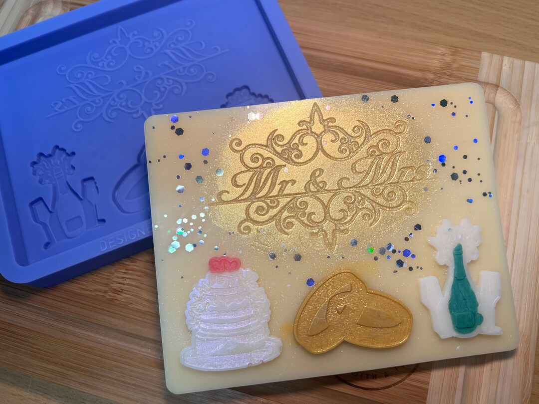 Wedding Slab Tray Silicone Mould. Slab Wax Melt Mould. Brittle Wax Mold ...