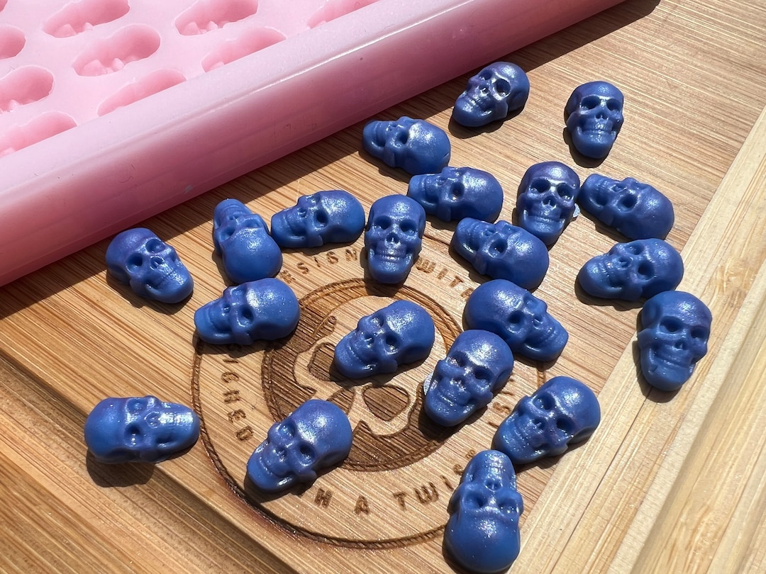 3d Skull Scrape N Scoop Wax Tray Silicone Mould. Skull Figure Wax Melt ...
