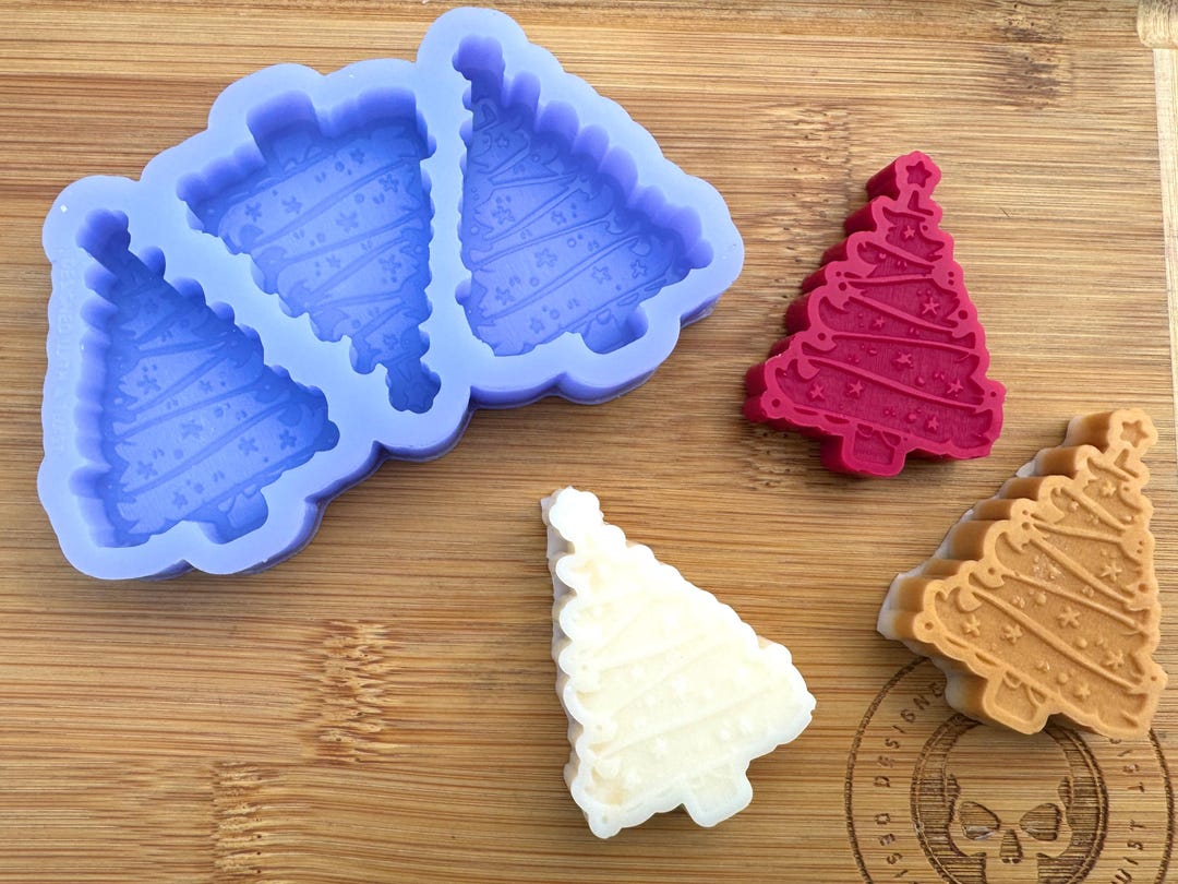 Cute Christmas Trees Silicone Mould for Wax, Resin, Clay, Fondant ...