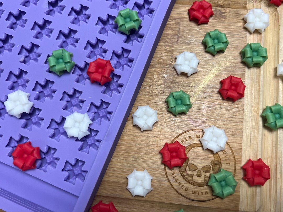 Gift Bow Scrape N Scoop Wax Tray Silicone Mould. Bows Wax Melt Mould ...