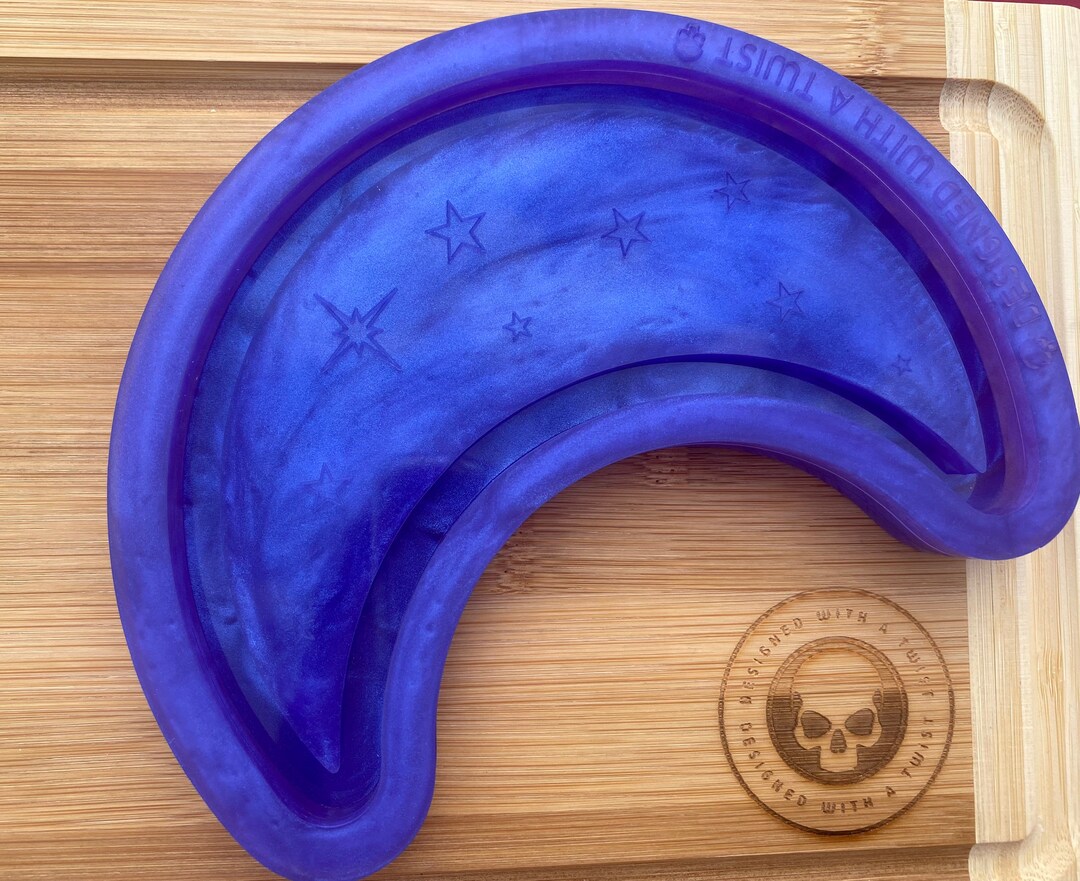 Moon & Stars Tray Silicone Mold. Moon Tray Mold. Silicone Mould for ...