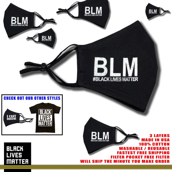Black Lives Matter Mask - Etsy