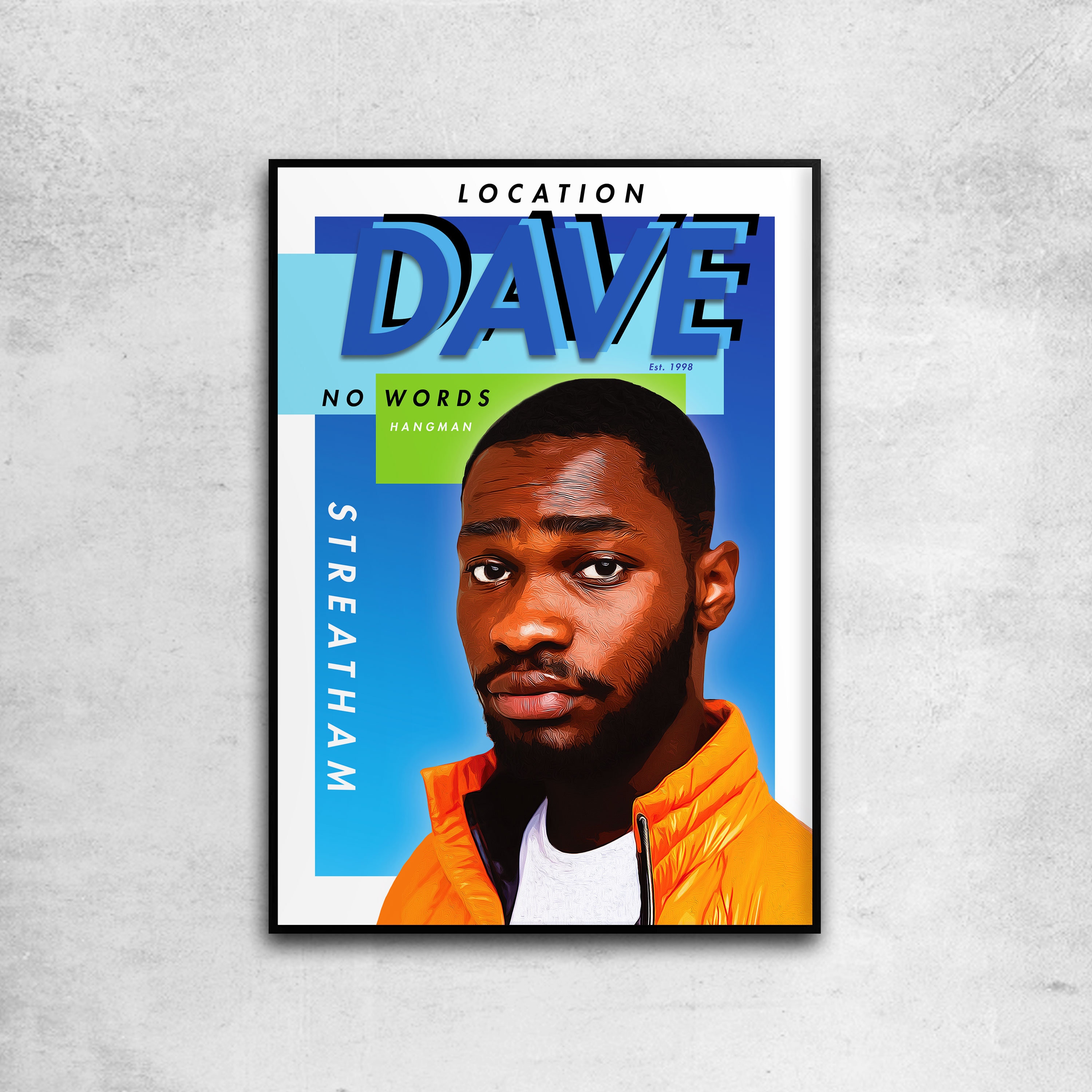 Dave Poster Poster Print With Customisable Song Titles | Rap Music ...