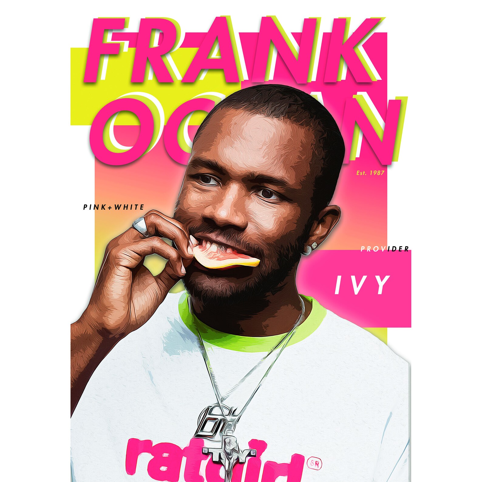 Frank Ocean Poster Print with Customisable Song Titles Rap | Etsy