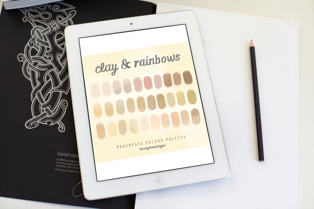DIGITAL Clay and Rainbows Colour Palette procreate Canva - Etsy