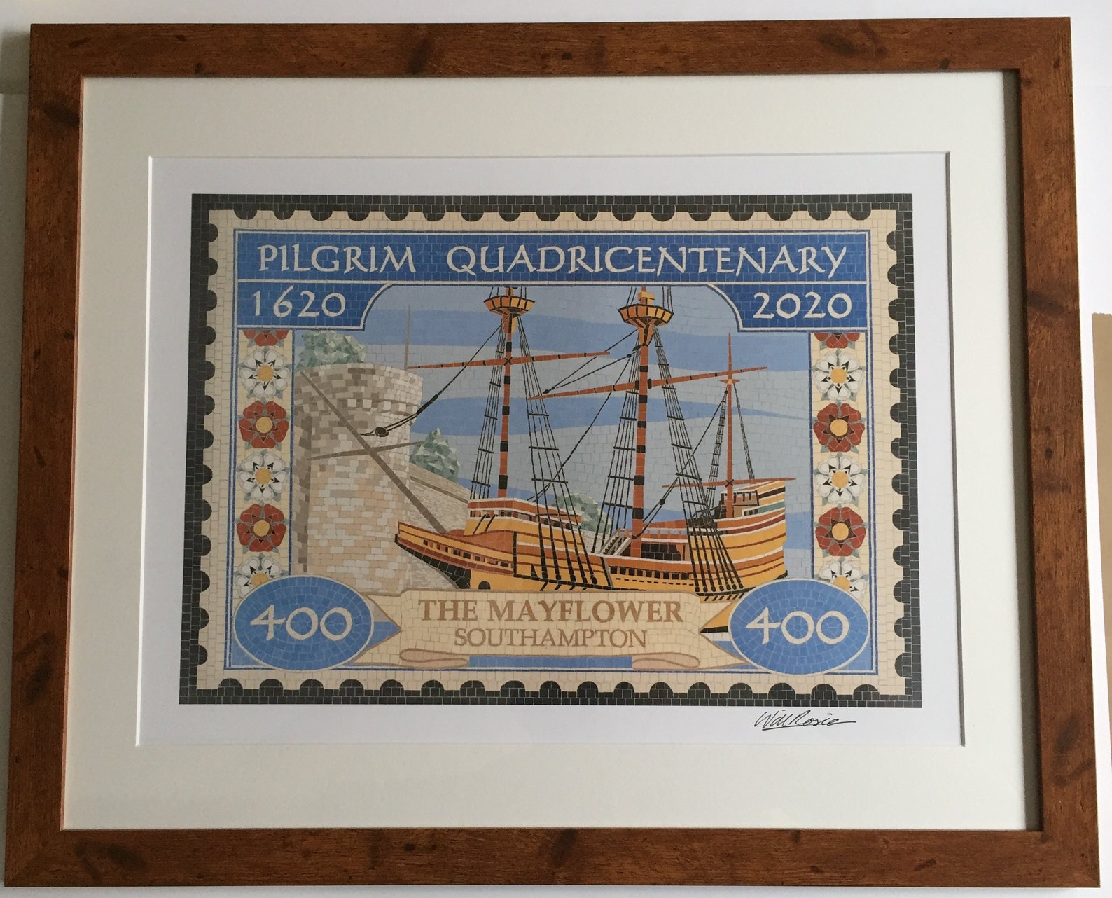 Signed Mayflower Anniversary Mosaic Print - Etsy