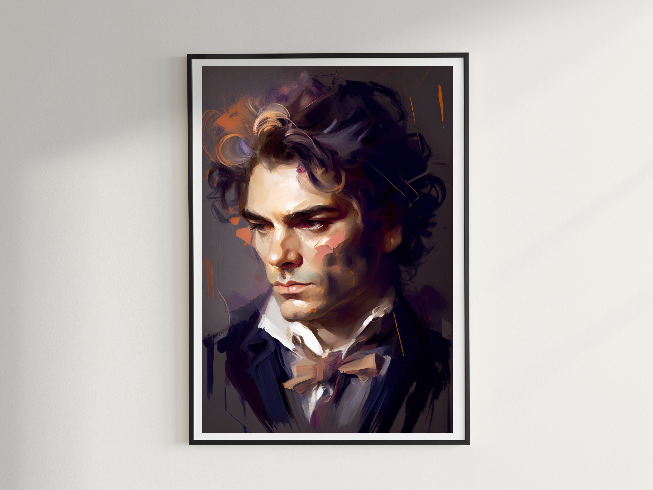 Beethoven Oil Digital Painting| Digital Print| Musical Art Prints ...
