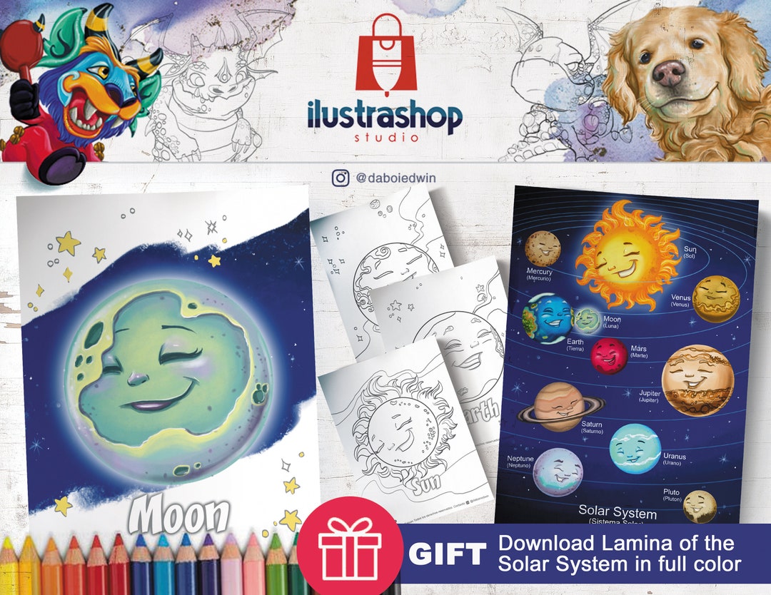 10 Coloring Sheets of the Solar System, Coloring, Coloring Book ...