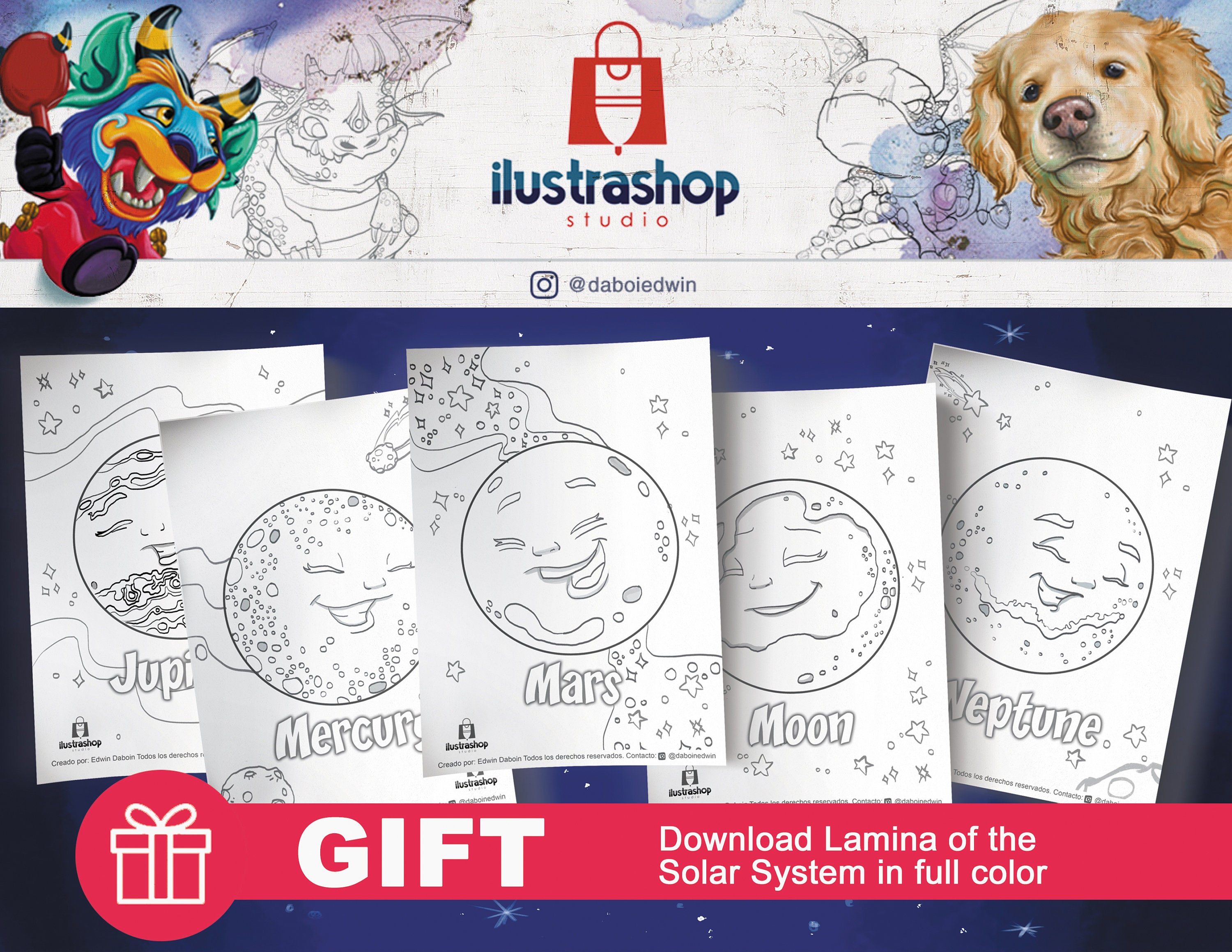 10 Coloring Sheets of the Solar System, Coloring, Coloring Book ...