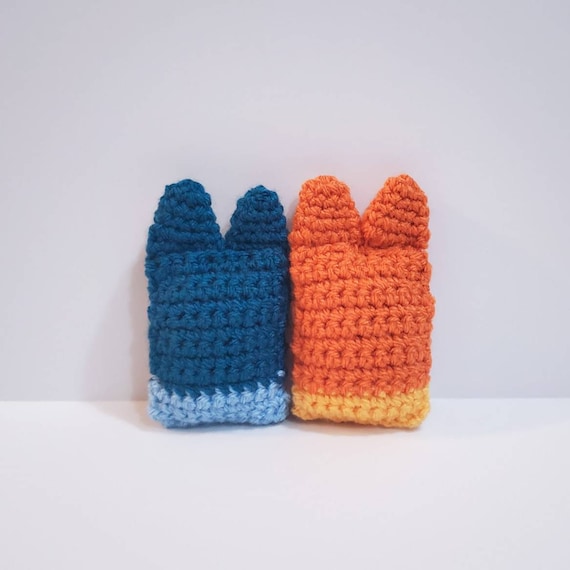 Art & Collectibles Fiber Arts Crochet Bluey Inspired Keychain/Ornament ...