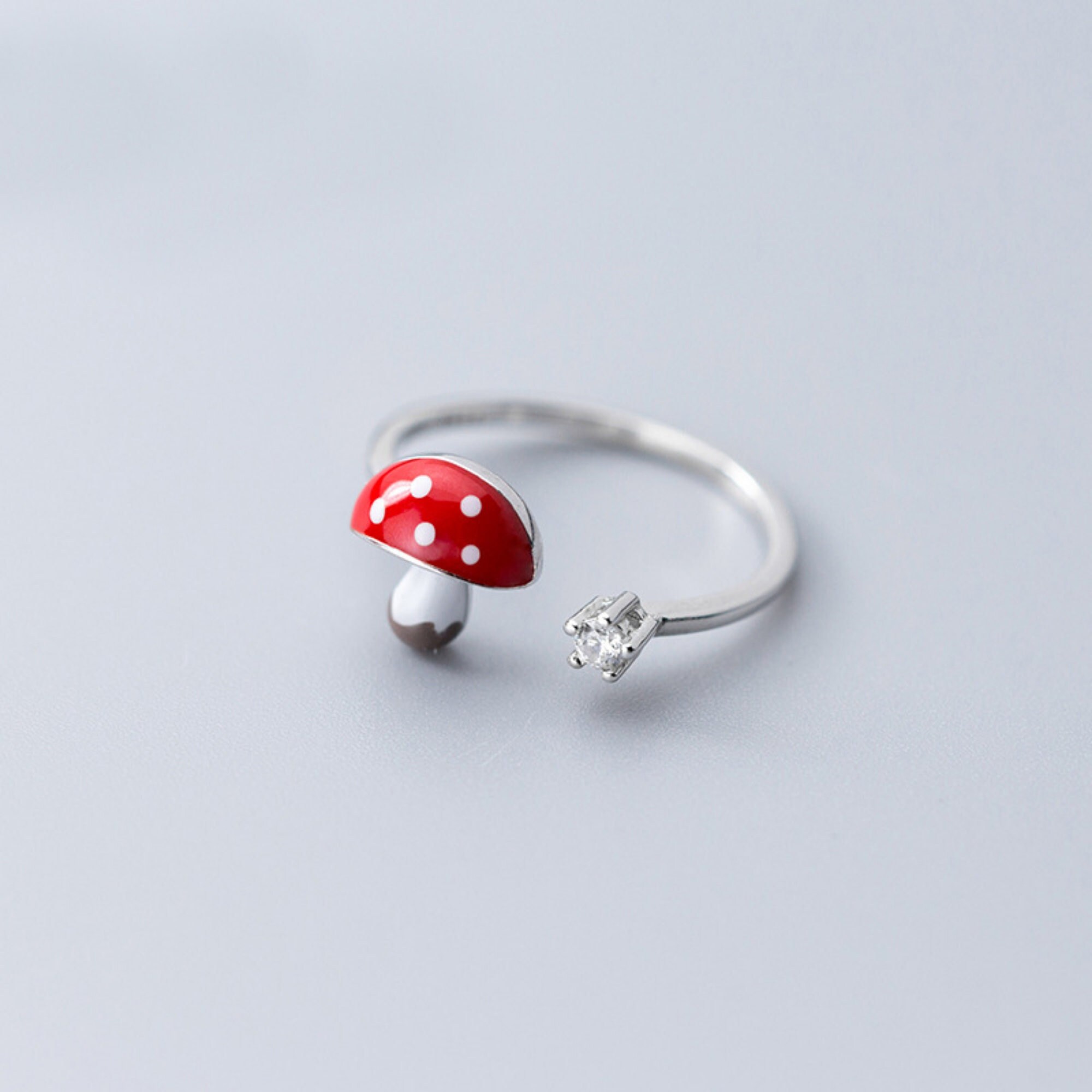 Dainty Silver Mushroom Ring Mushroom Jewellery Nature Ring - Etsy