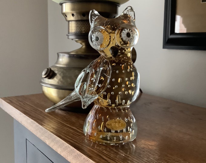Murano Owl, ICET Murano Venezuelan Owl, Controlled Bubbles Large Owl ...