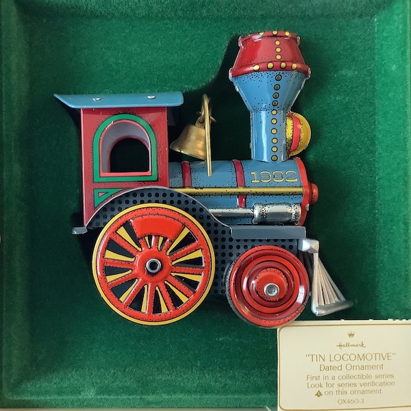 Hallmark Tin Locomotive Ornament - Etsy