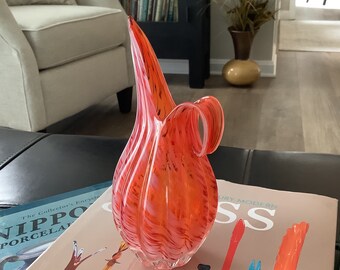 Art Glass Pitcher | Etsy