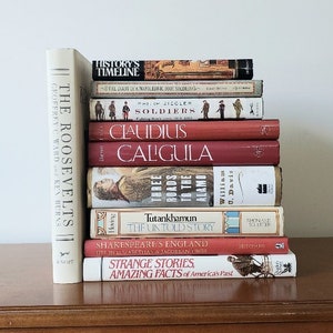 Lot of 10 Vintage History Books, Bundle of 10 Hard Cover Vintage ...