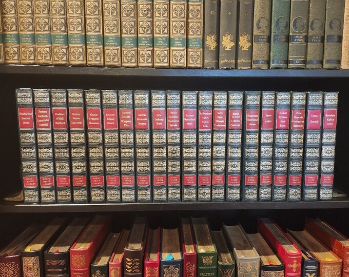 Nobel Prize Library Complete 20 Volumes Hardcover Leatherbound Book Set ...