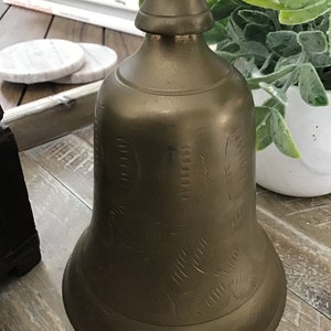 Vintage Brass School Bell, Bells of Sarna, Large School Bell Made in ...