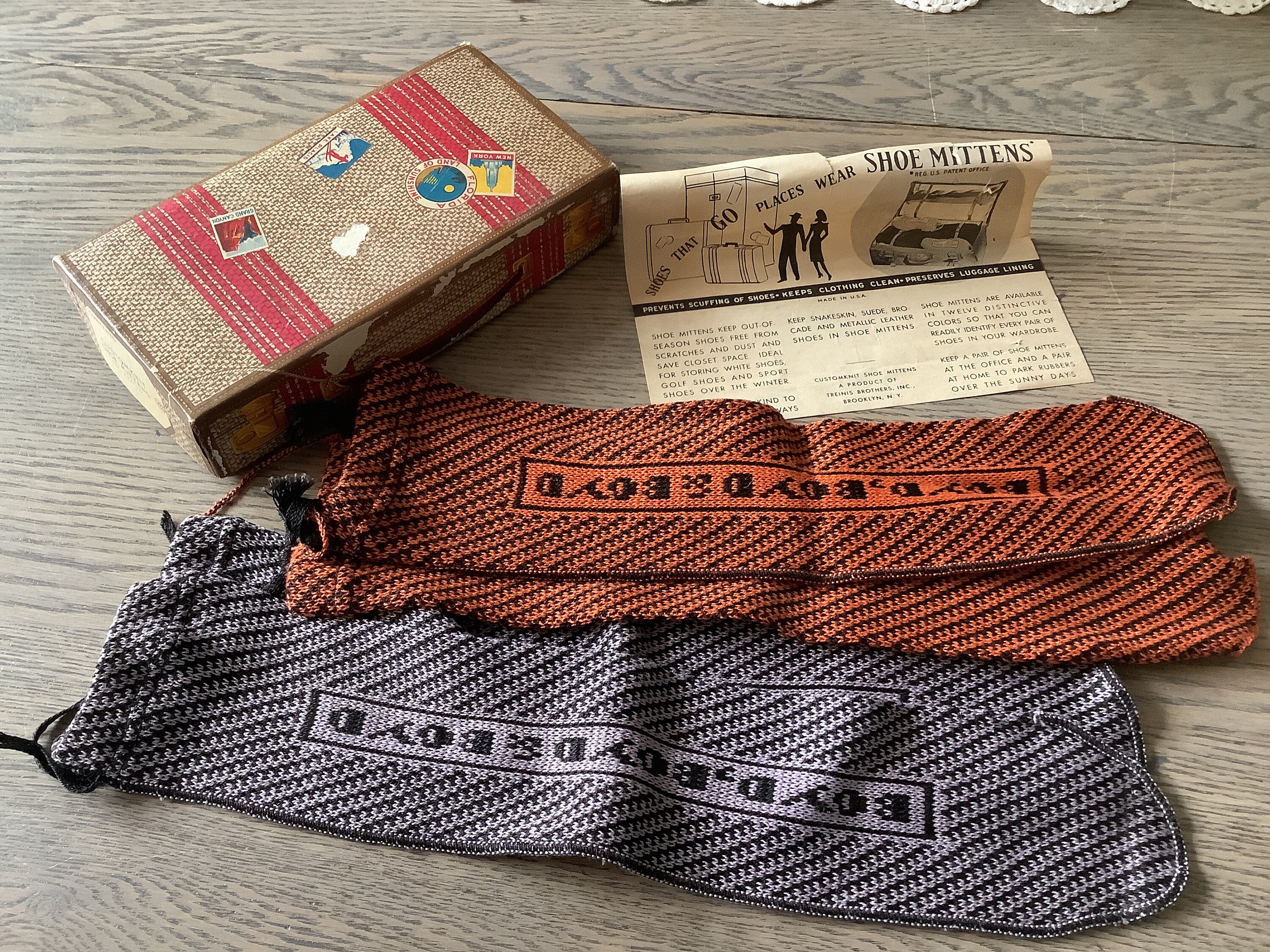 Vintage SHOE Mittens Custom Knit Shoe Mittens Product of - Etsy