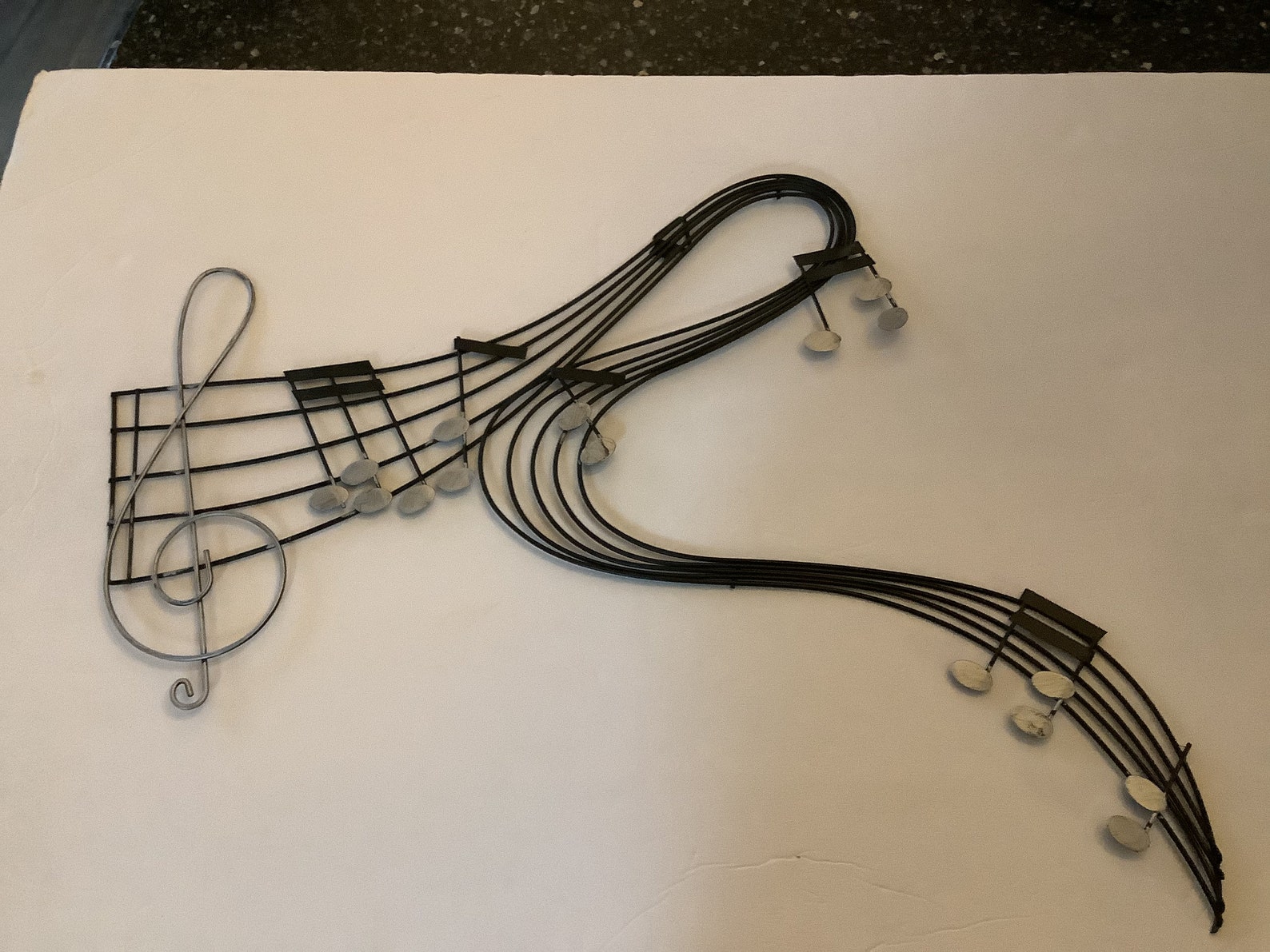 Vintage Musical Metal Art Decor, Musical Score Decor, Vintage Violin ...