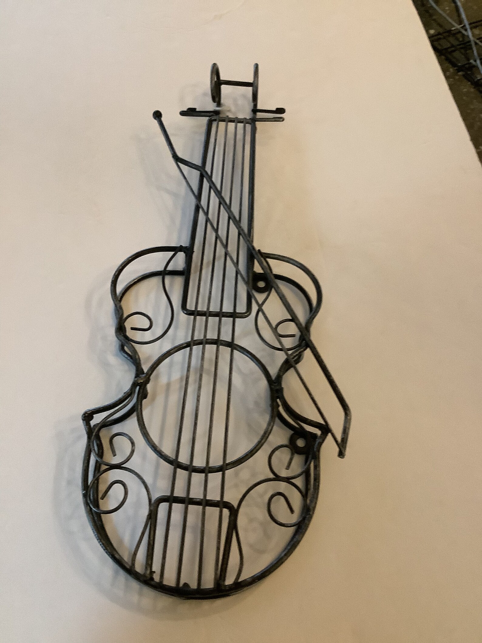 Vintage Musical Metal Art Decor, Musical Score Decor, Vintage Violin ...