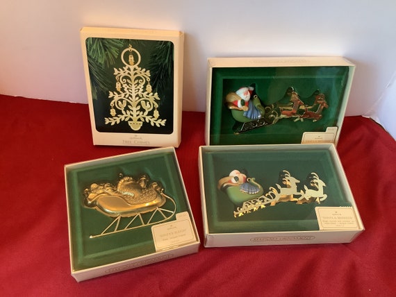 4 Vintage Keepsake Ornaments by HALLMARK Hallmark Collectible - Etsy