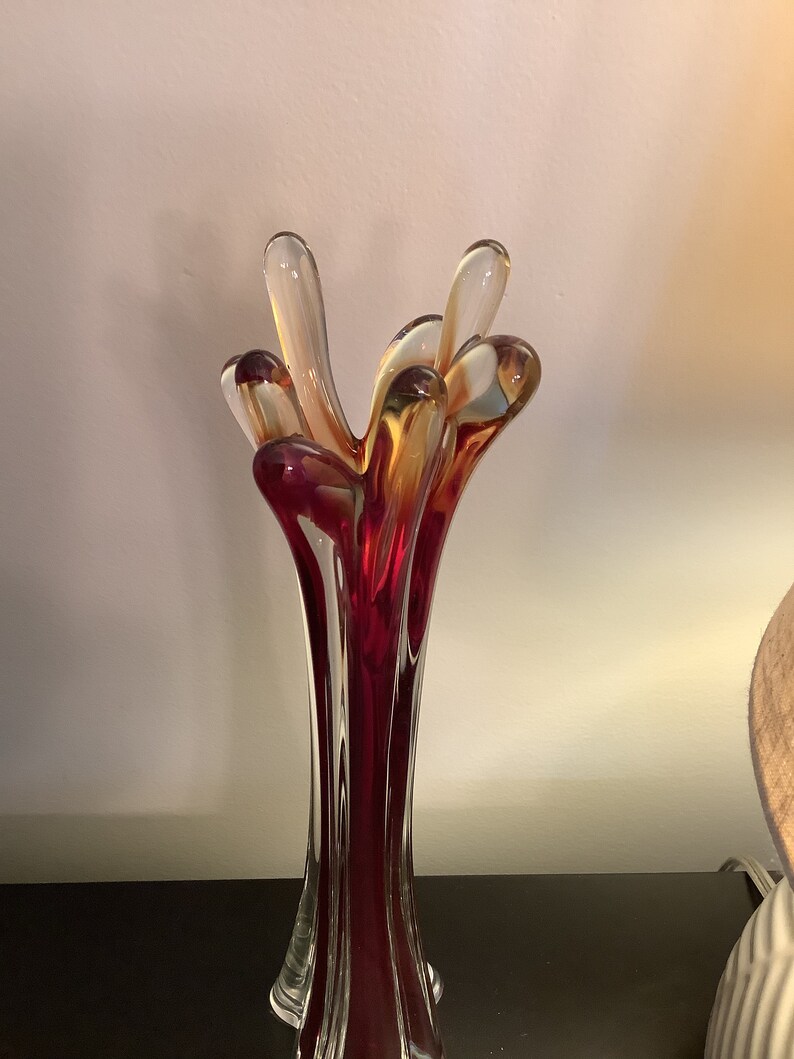Gorgeous Vintage Blown Art Glass Pulled Finger Stetch Glass - Etsy