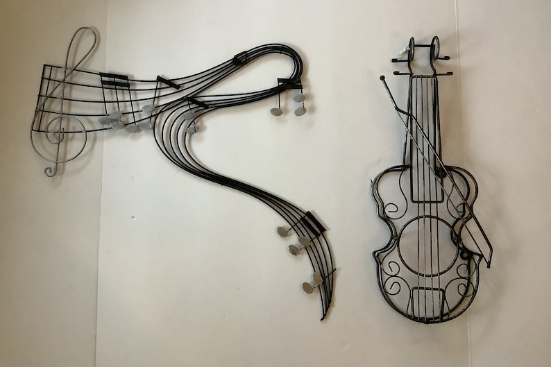 Vintage Musical Metal Art Decor Musical Score Decor Vintage - Etsy
